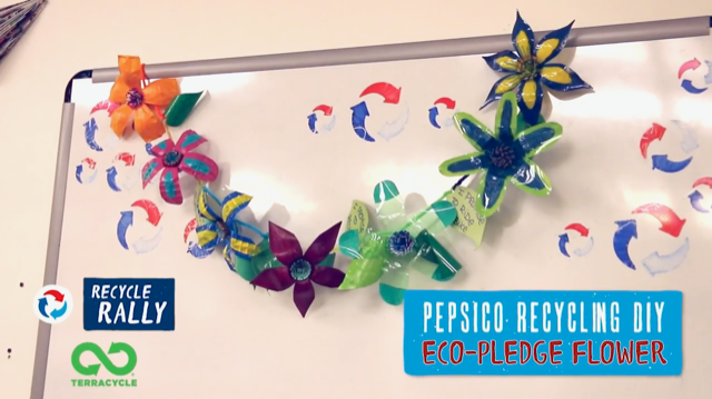 Make a Flower Chain from Plastic Bottles