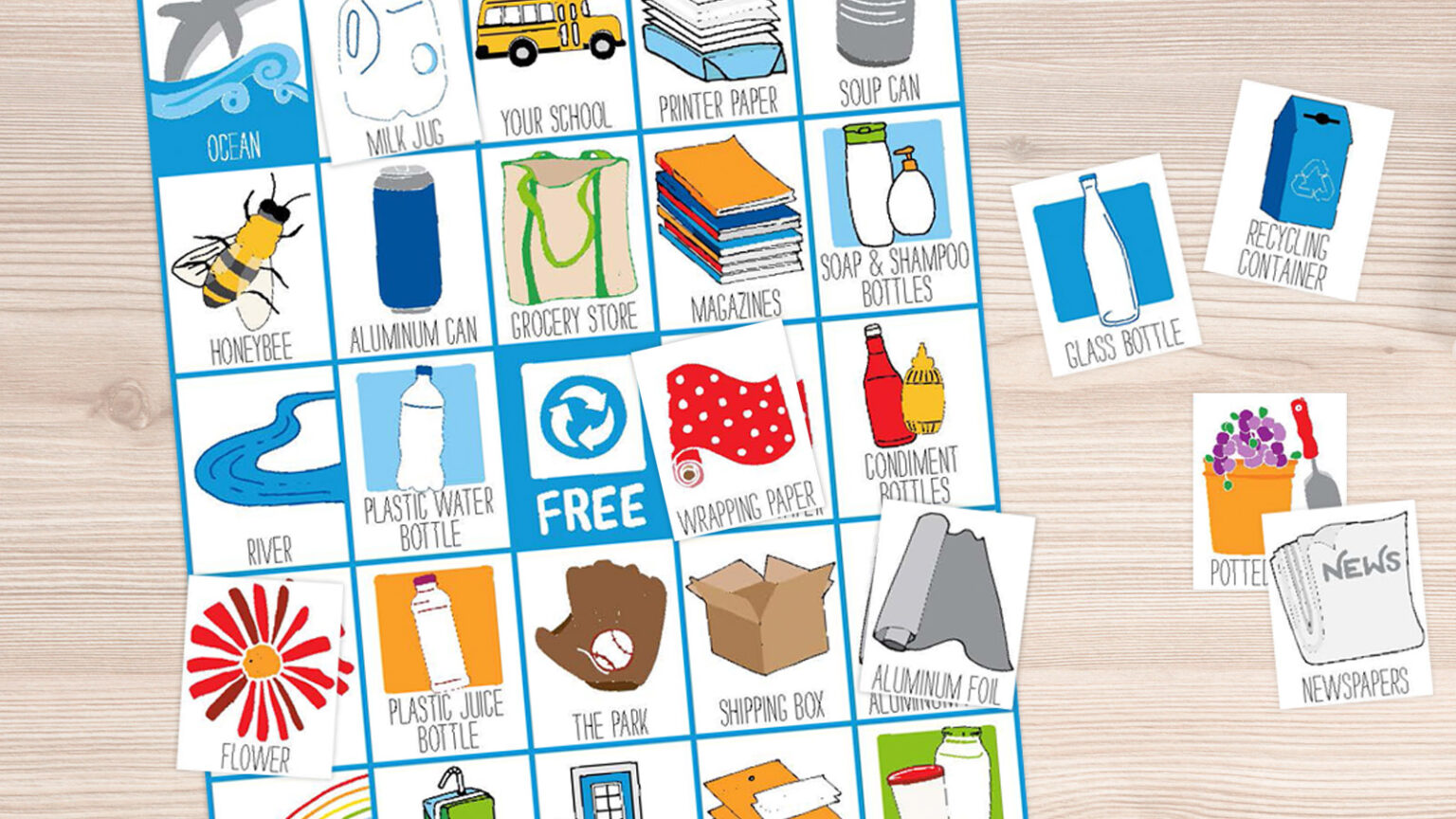 Play This Free Printable Recycle Bingo Game and Learn Amazing Facts
