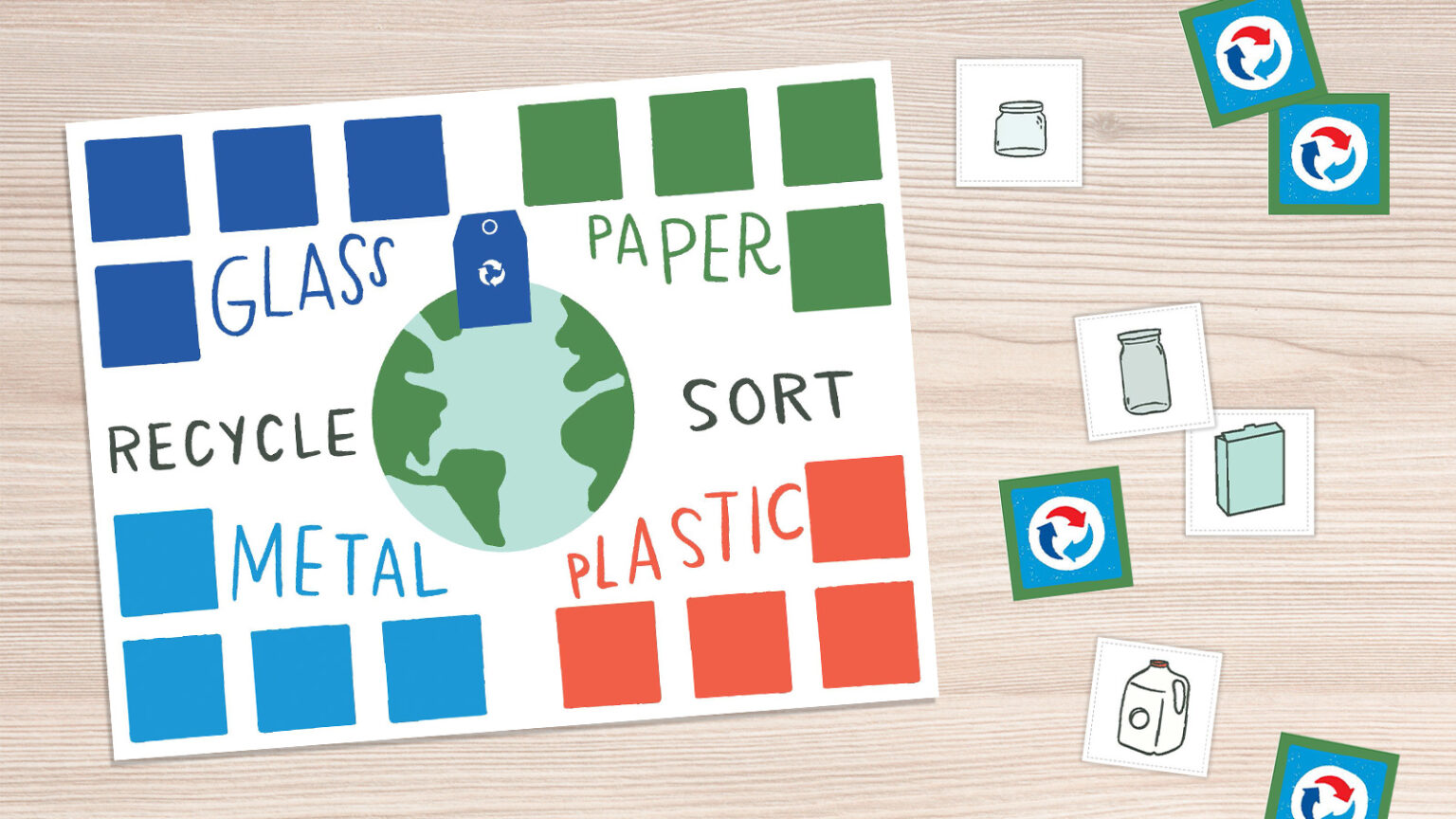 Play and Learn With This Free Printable Recycle Sorting Game
