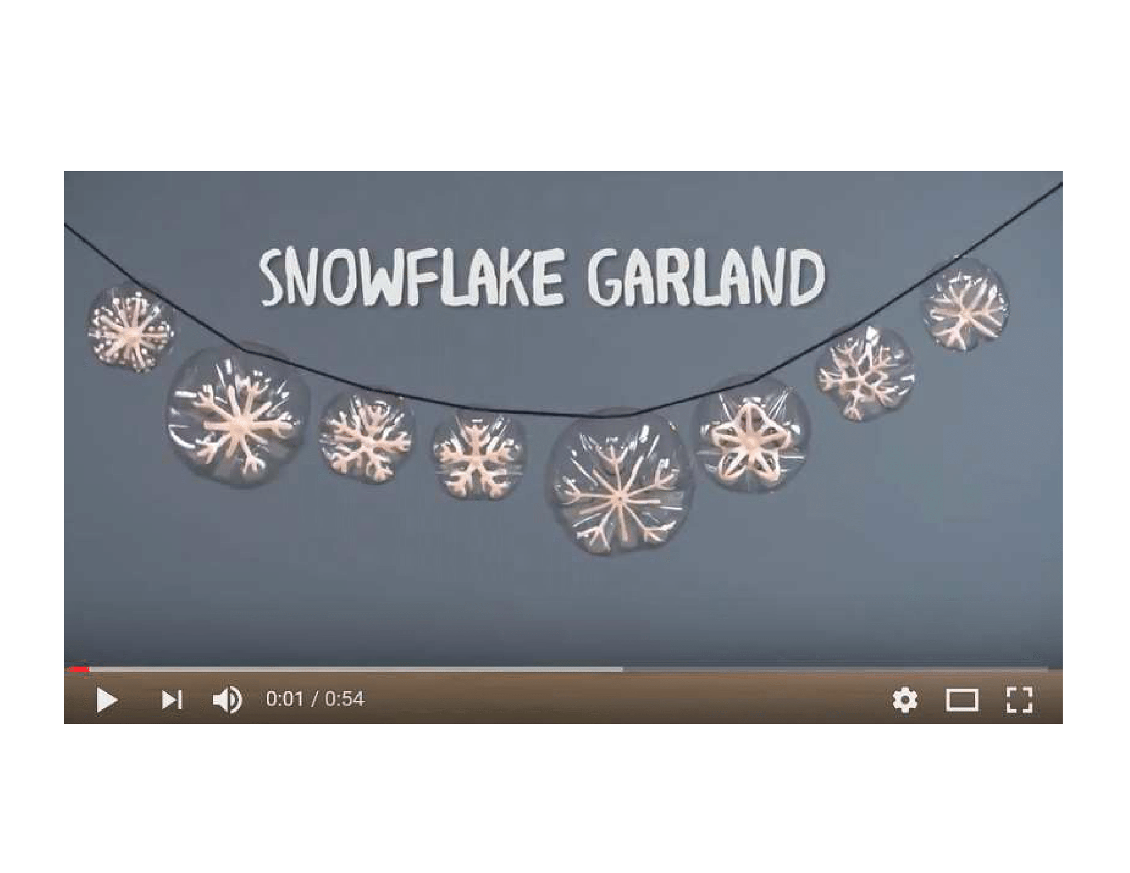 How to Make a Snowflake Garland From Plastic Bottles