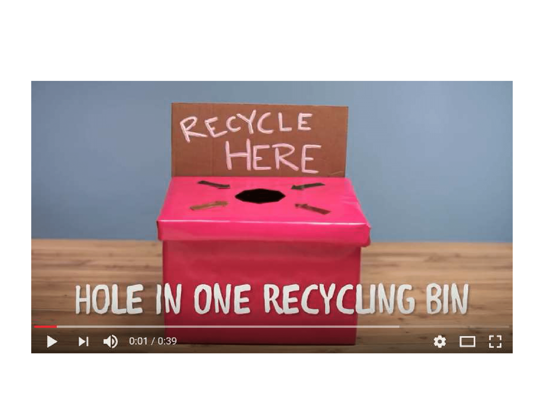 How to Make a Hole-in-One Recycling Bin